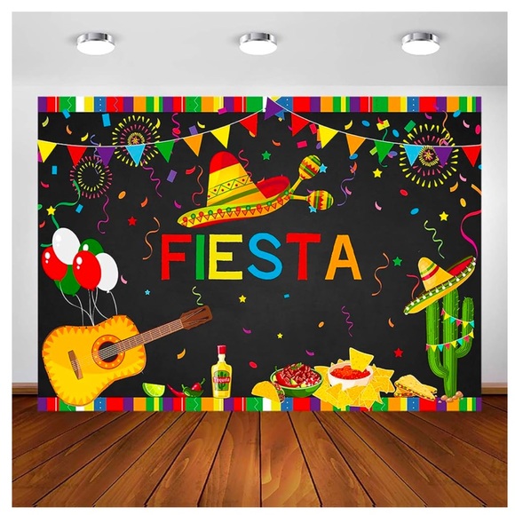 Fiesta backdrop | Party Supplies | Fiesta Backdrop Mexican Fiesta ...